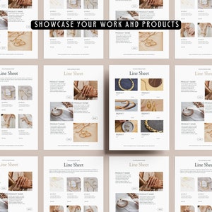 Jewelry Line Sheet Lead Magnet | Digital Catalog Template | Line Sheet ...