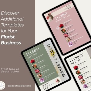 Florist Portfolio Template Canva | Digital Business Lookbook | Wedding ...