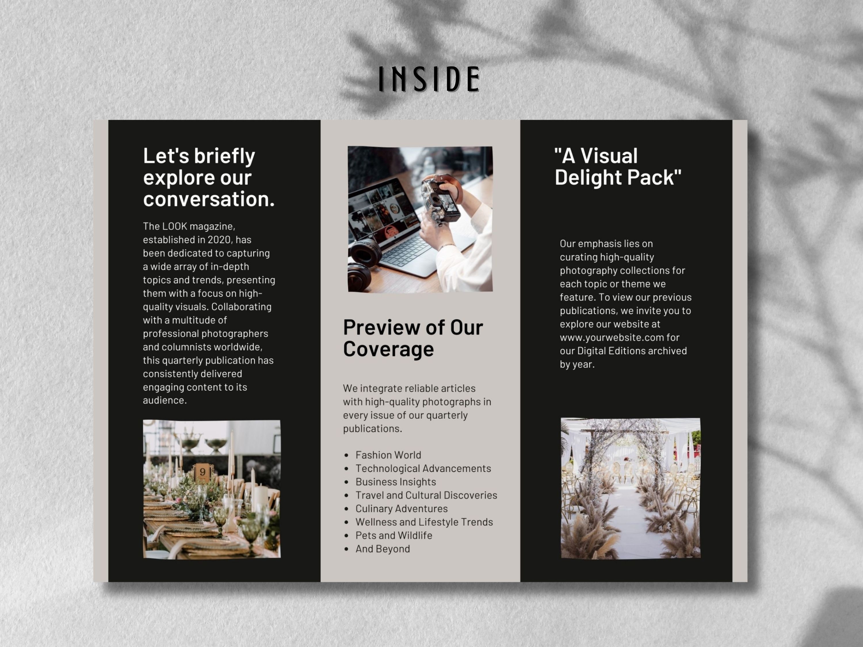 Editable Photography Trifold Brochure | Professional Business Marketing ...