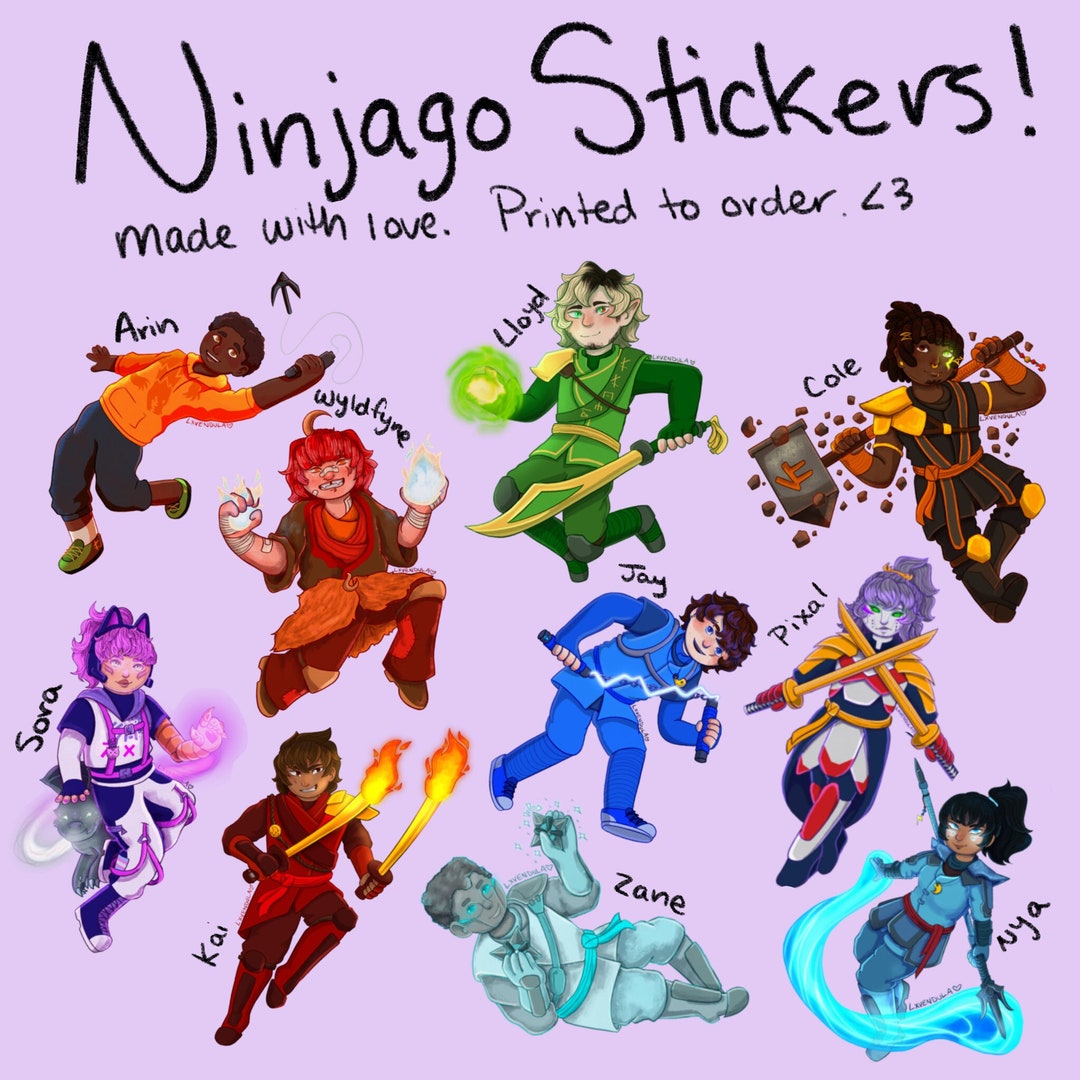 Ninja Crew Handmade Ninjago Inspired Stickers - Etsy