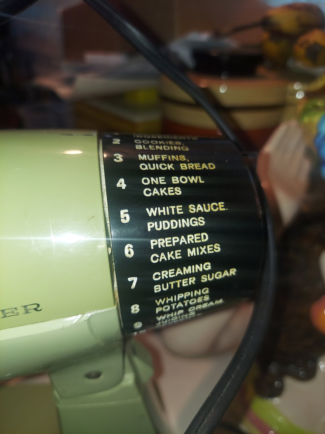 VTG MCM Sunbeam Vista Mixmaster Mixer Avocado Green/2 Sunbeam Glass ...
