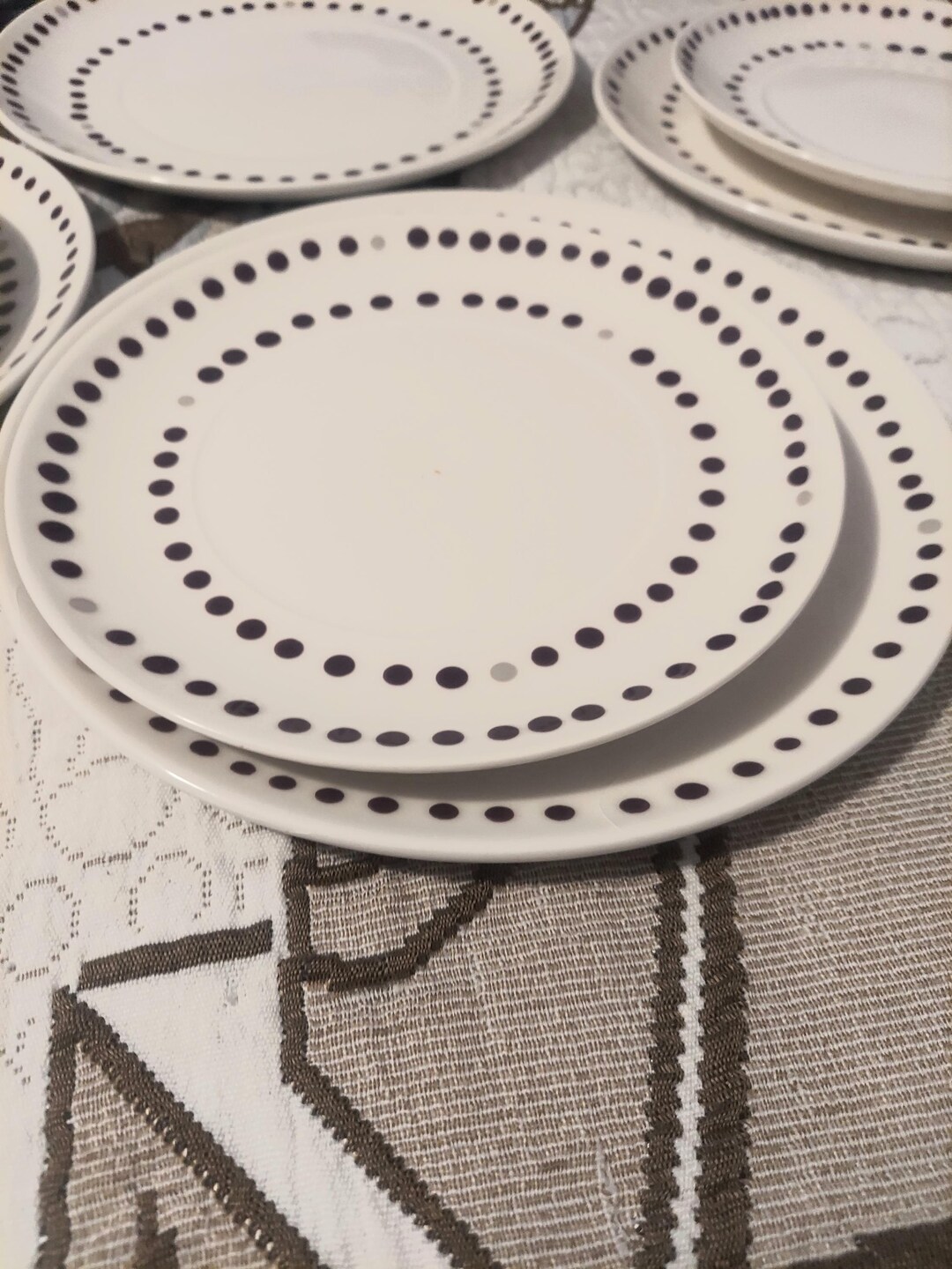 Rare HTF 9 Pc Set PIER 1 Apollo 5 Dinner Plates 11” 4 Salad Plate 9 1/8 ...