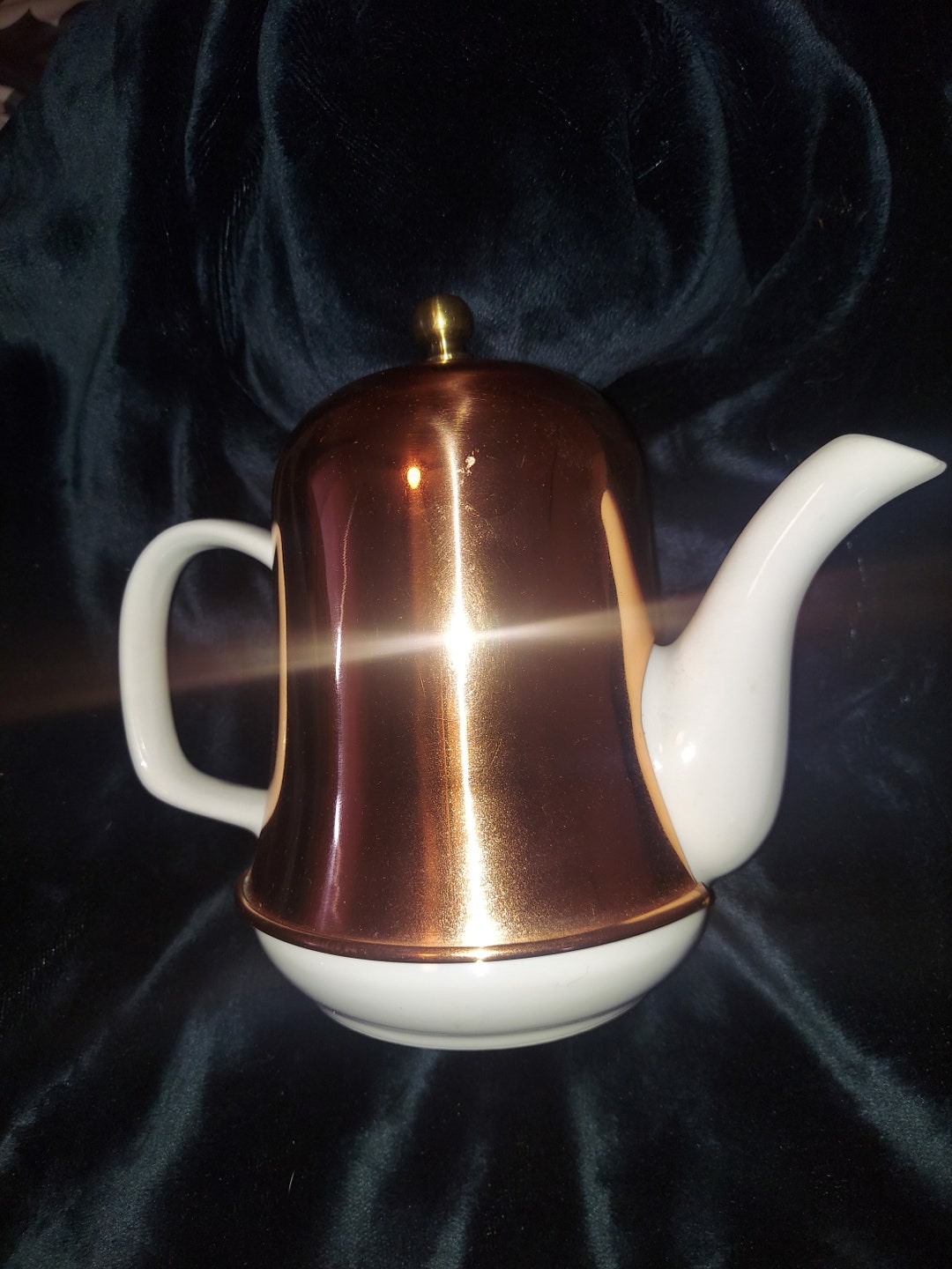 Vintage Baker, Hart & Stuart Copper and Ceramic Tea Pot - Etsy