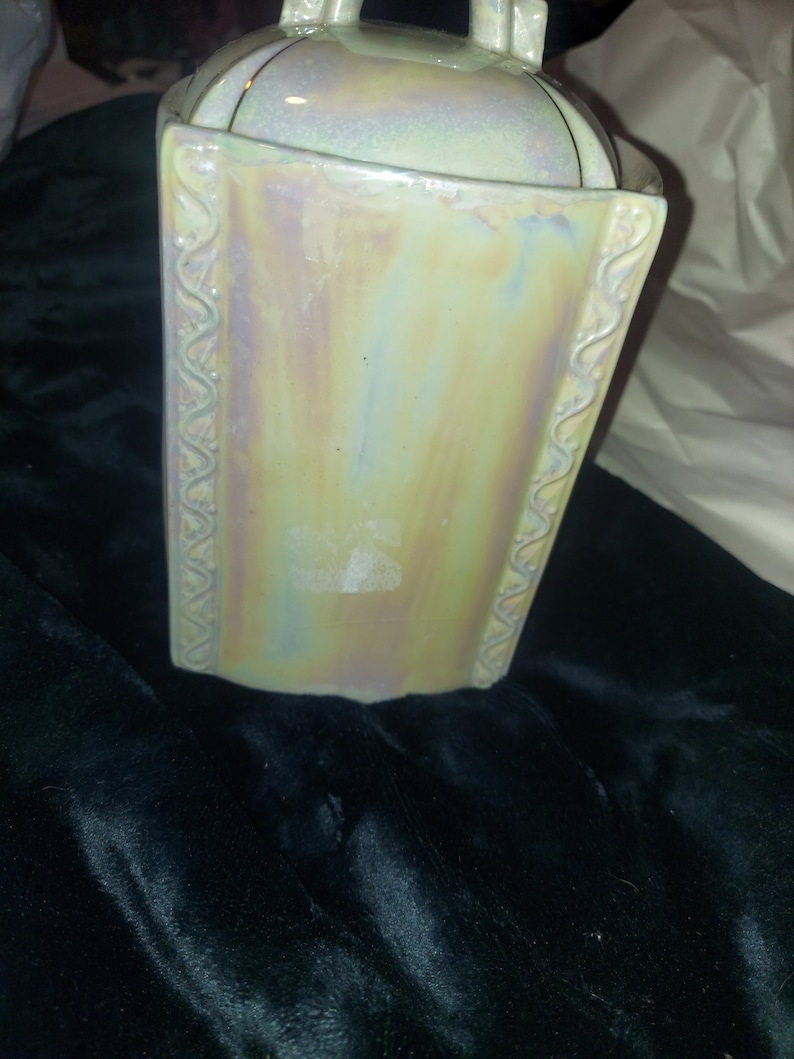 8 Beautiful Lusterware German Canister Set. Early 1900s. Iridescent ...