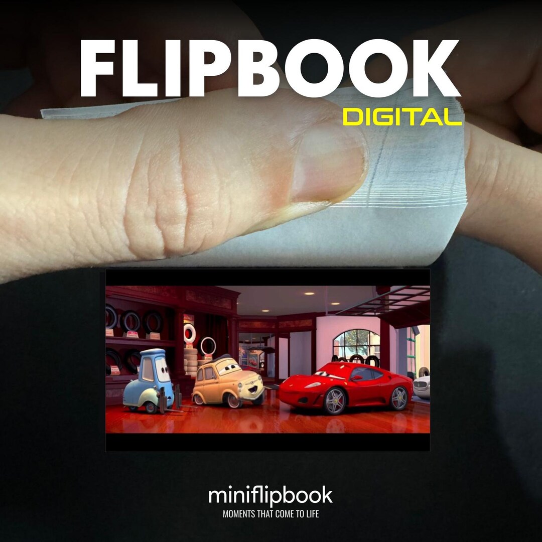 Flipbook Digital Ferrari in Luigi Place Cars FD-020 - Etsy
