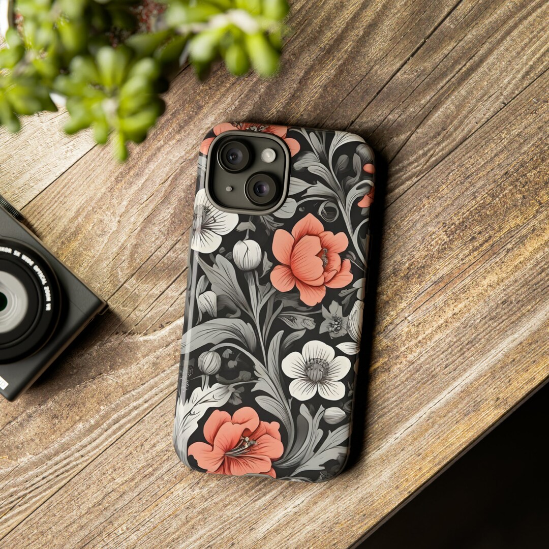 William Morris Inspired Floral Motif Tough Cases Phone Case Glossy or ...