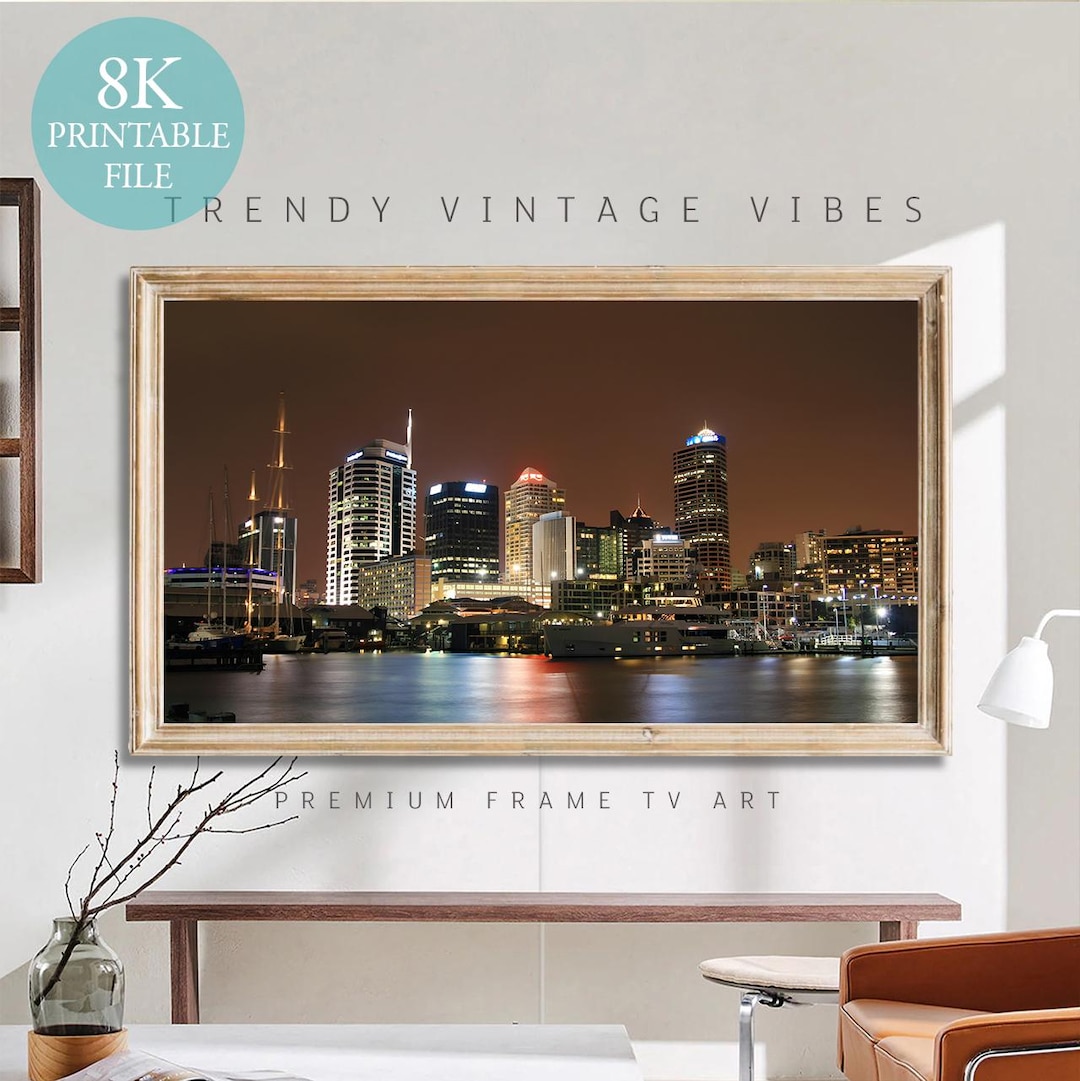 Night Cityscape Frame TV Art: Night Time City Skyline (digital Download ...