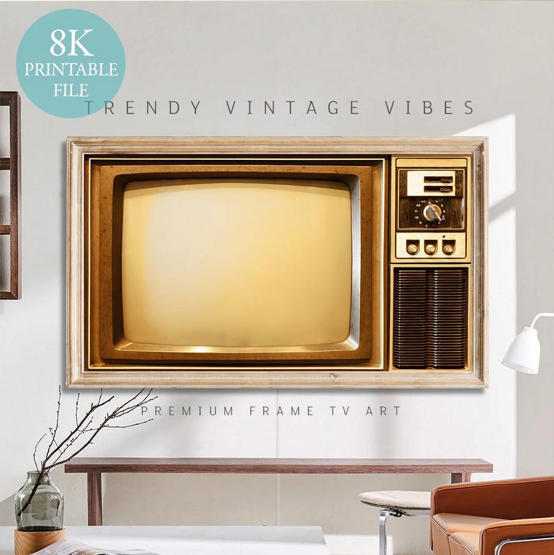 Retro TV Frame Art: Vintage Television 4K & Printable (digital Download ...