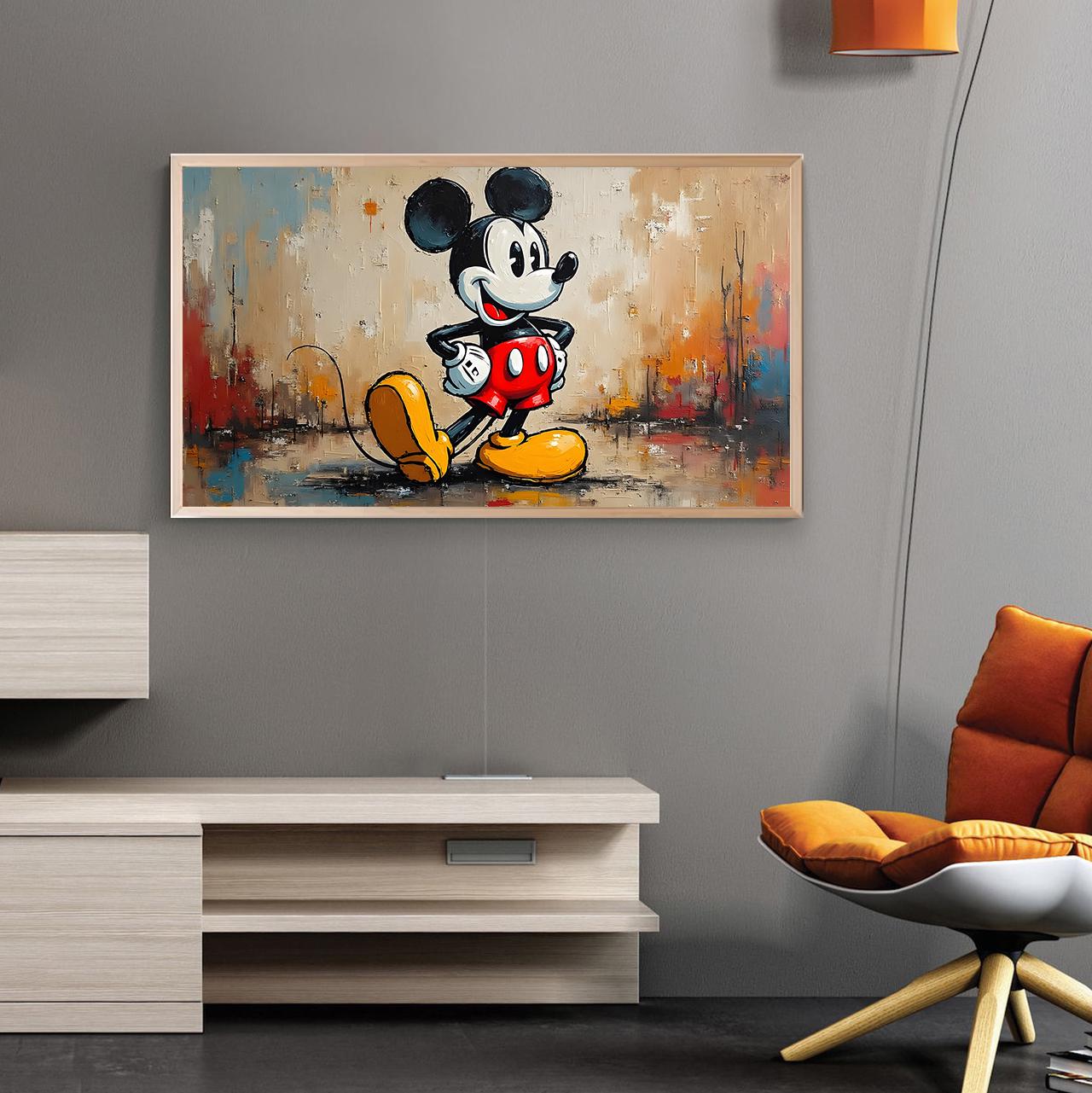 Pop Art Mickey Mouse Frame TV Art: Vintage Cartoon (8K Digital Download ...