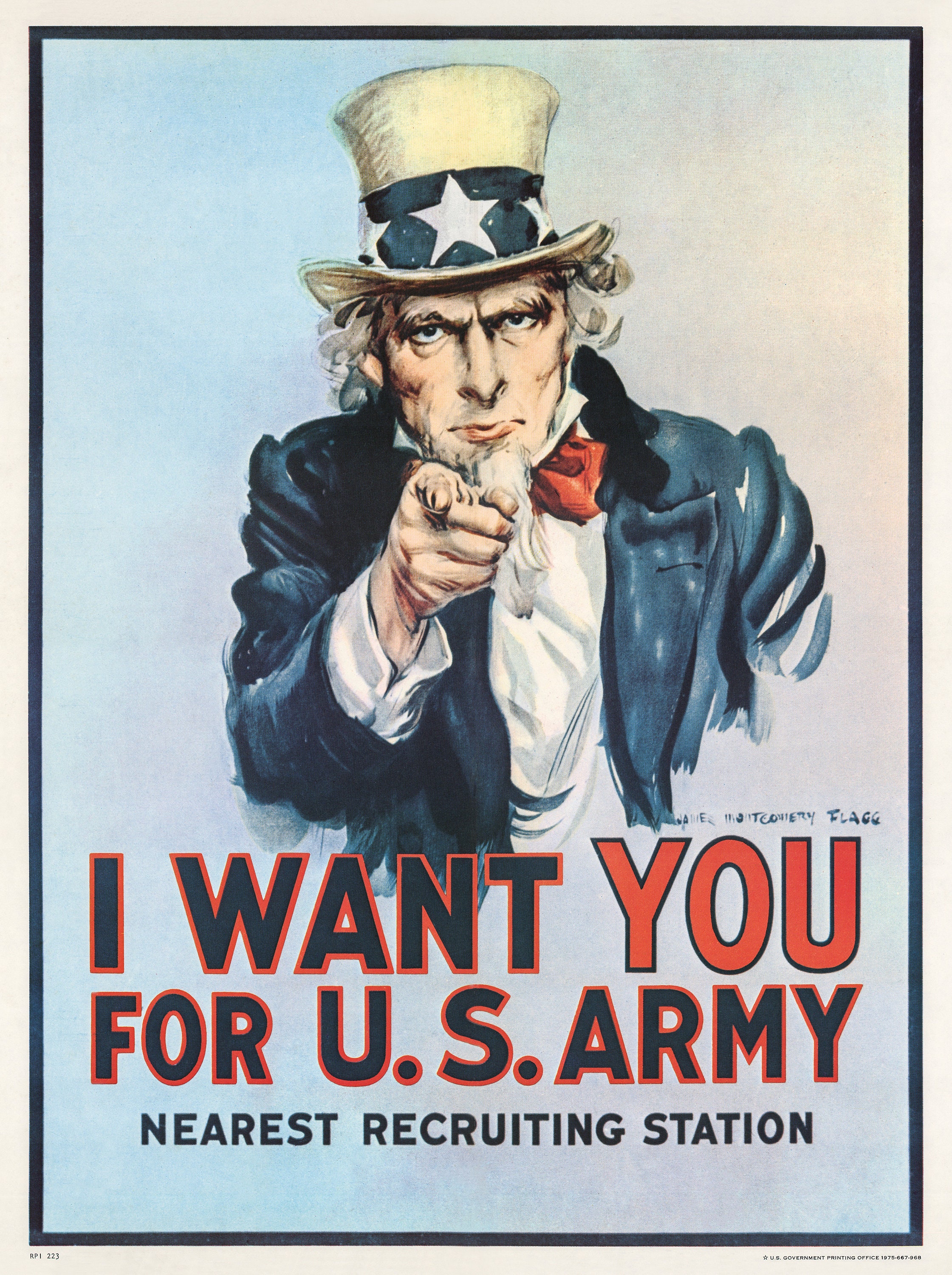 Uncle Sam Vintage Poster I Want You Retro Wall Art Enlist Vintage ...
