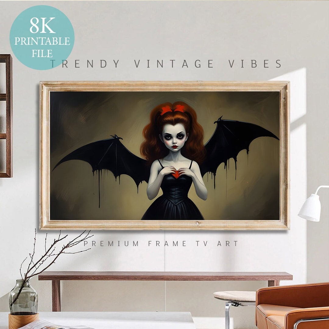 Frame TV Art | Cute Halloween Vampire | Premium Quality | Digital ...