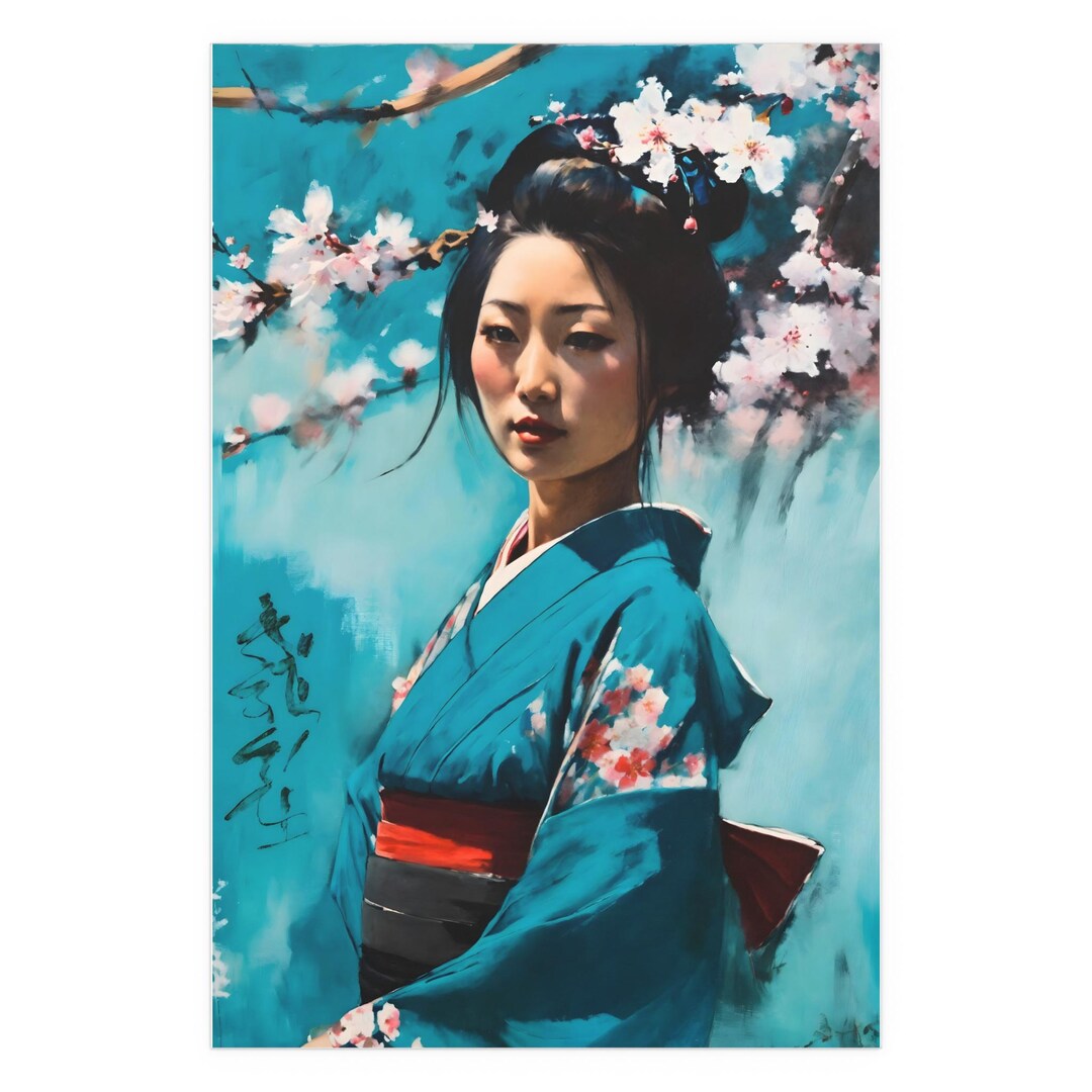 A Beautiful Geisha Girl | Japanese Geisha Poster | Stunning Geisha Oil ...