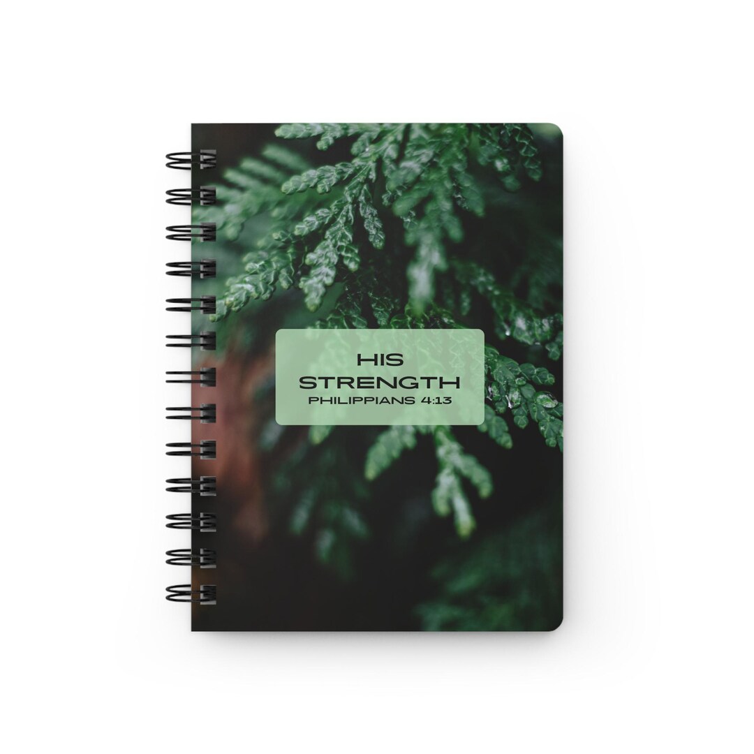 His Strength Scripture Journal, Bible Study and Prayer Notebook ...