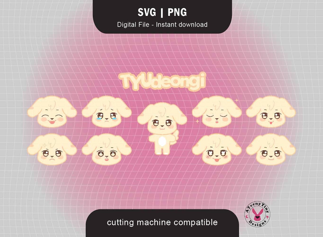 Aniteez Tyudeongi Emojis SVG PNG Digital File | Ateez Yunho Aniteez ...