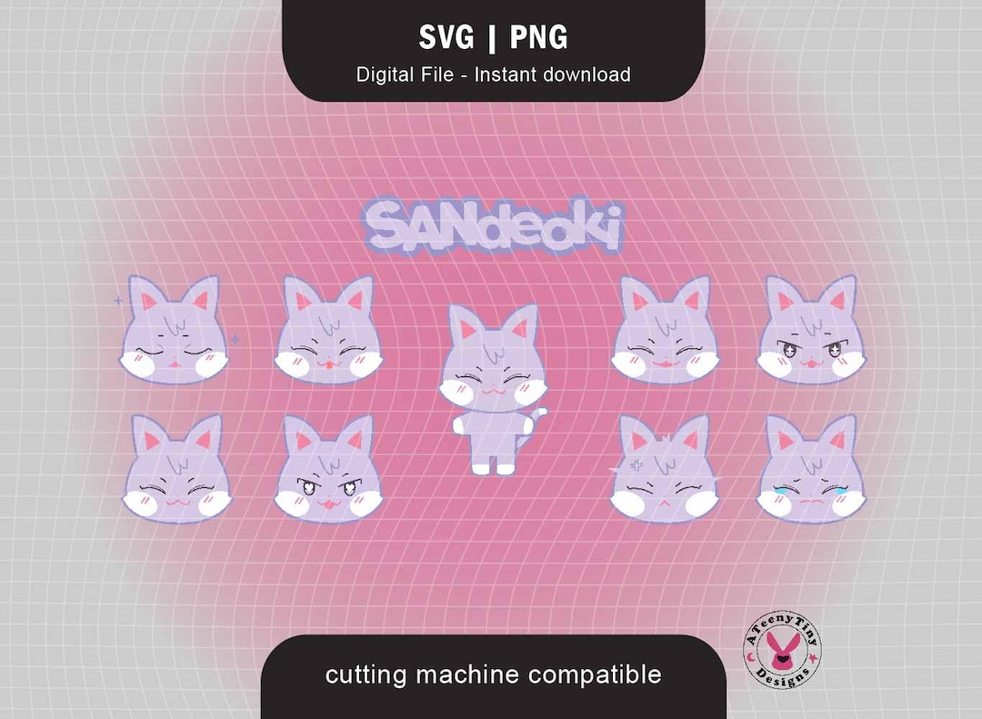 Aniteez Sandeoki Emojis SVG PNG Digital File | Ateez San Aniteez ...