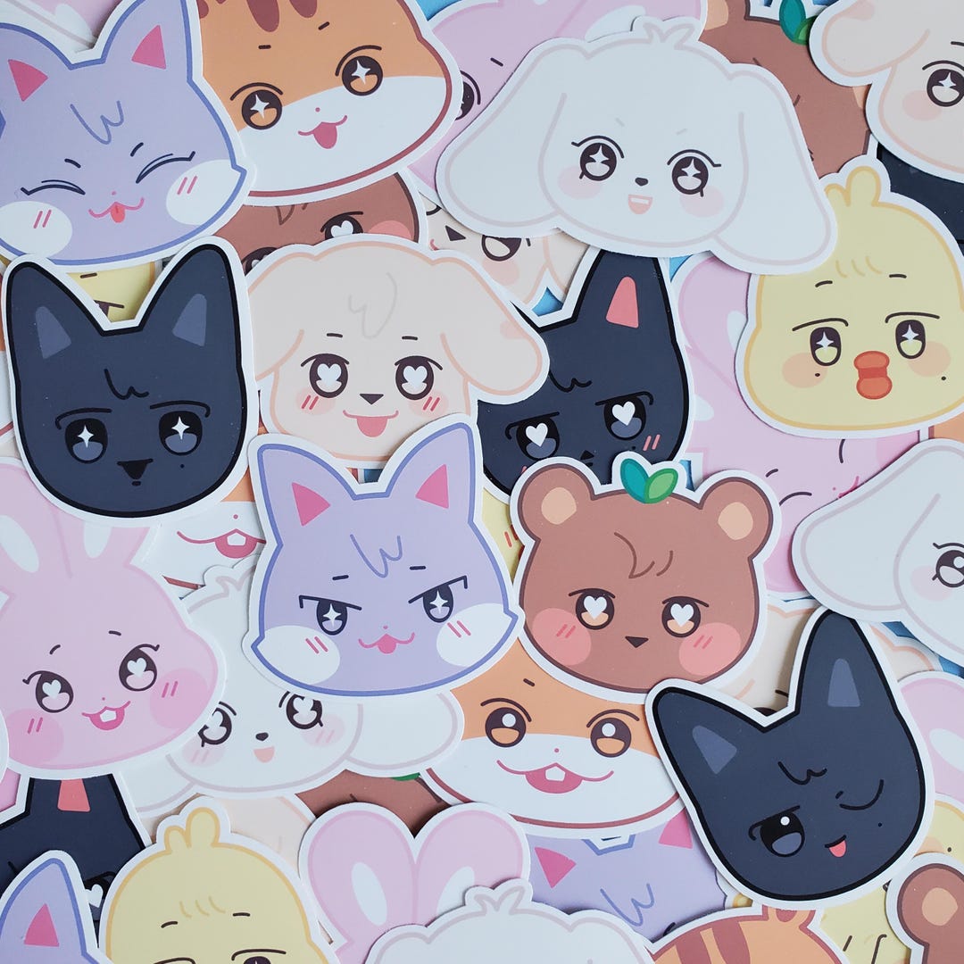 Aniteez Emoji Stickers 50 Ct Pack Ateez Journaling Decorating Stickers ...