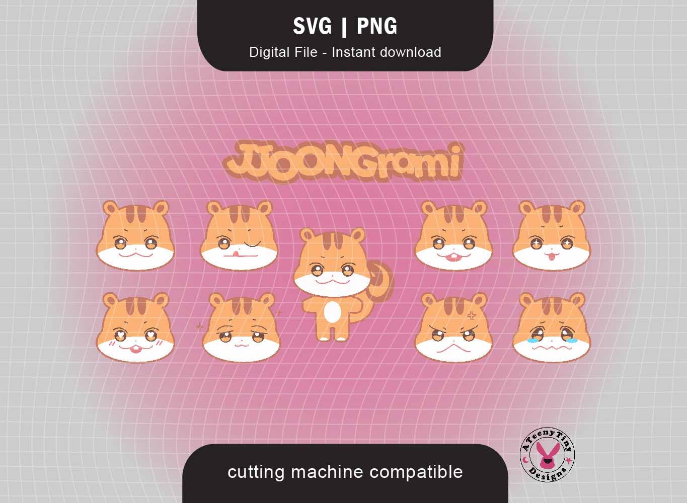 Aniteez Jjoongrami Emojis SVG PNG Digital File | Ateez Hongjoong ...