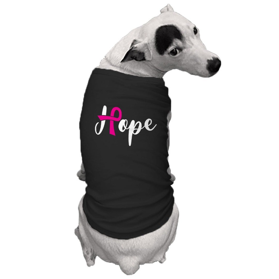 Hope Breast Cancer Ribbon - Dog Shirt - Puppy Wear Pink October ...