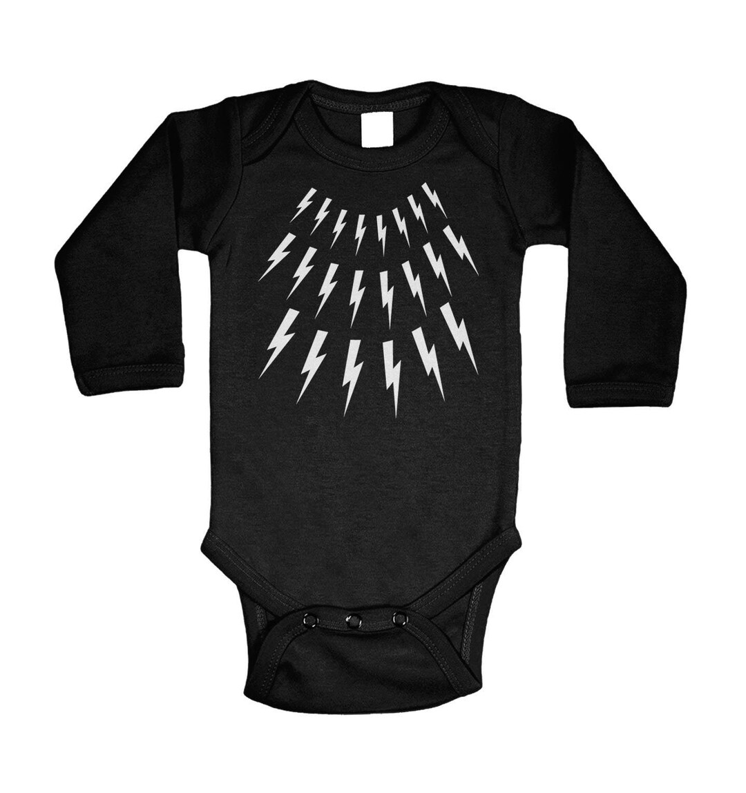 Lightning Bolts Sweater Pattern Kids Short Sleeve Bodysuit Sitcom Funny ...