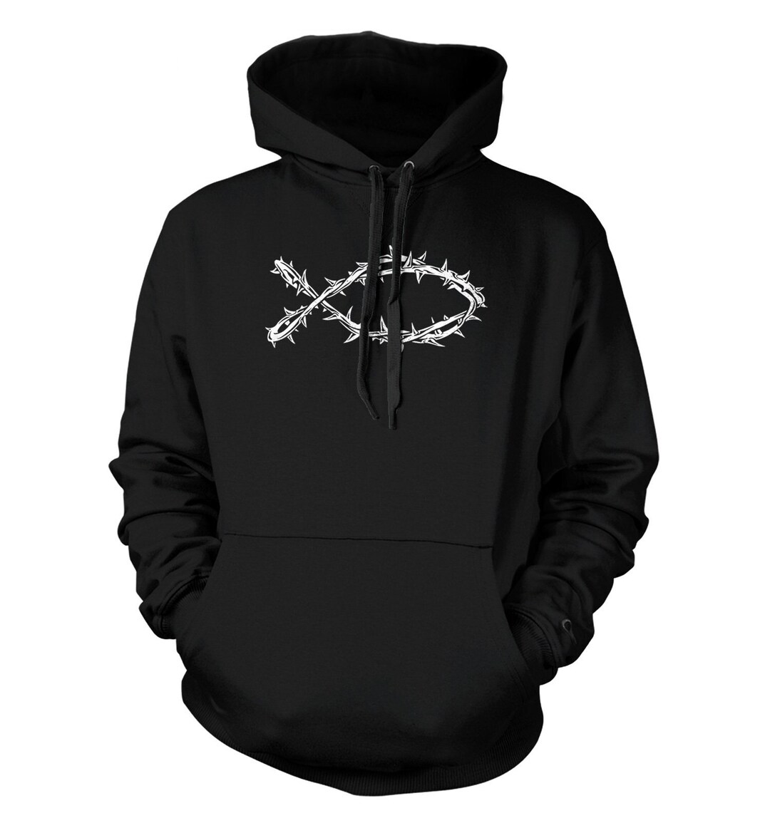 Jesus Fish of Thornes - Unisex Hoodie Sweatshirt - Christianity ...