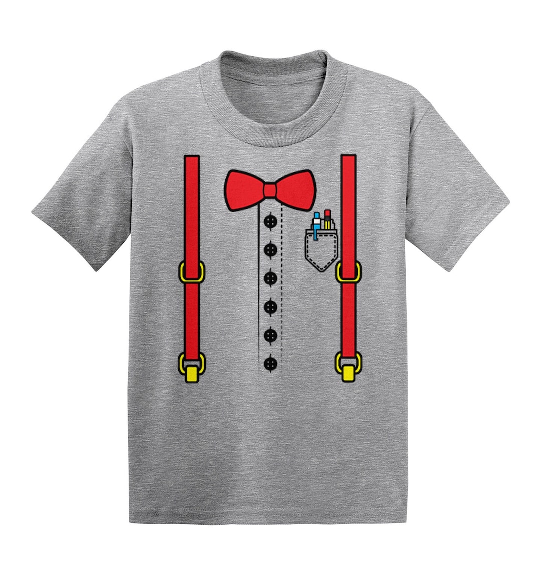 Nerd Costume - Kids Cotton T-shirt - Suspenders Pocket Protector Bow ...