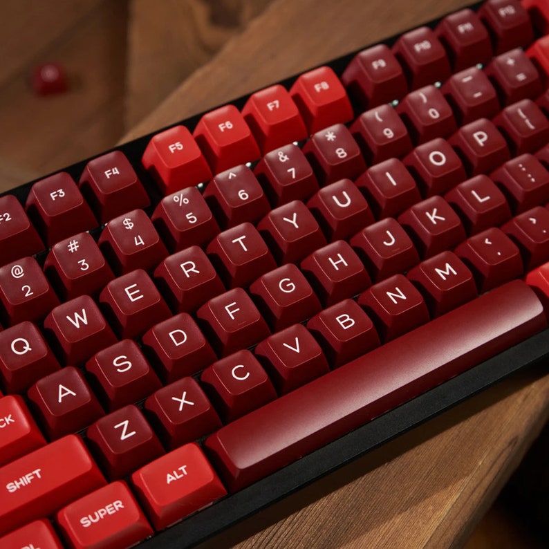 Red Keycaps, Artisan Keycaps, Custom Keycaps Backlit Set 160 PBT Keys ...