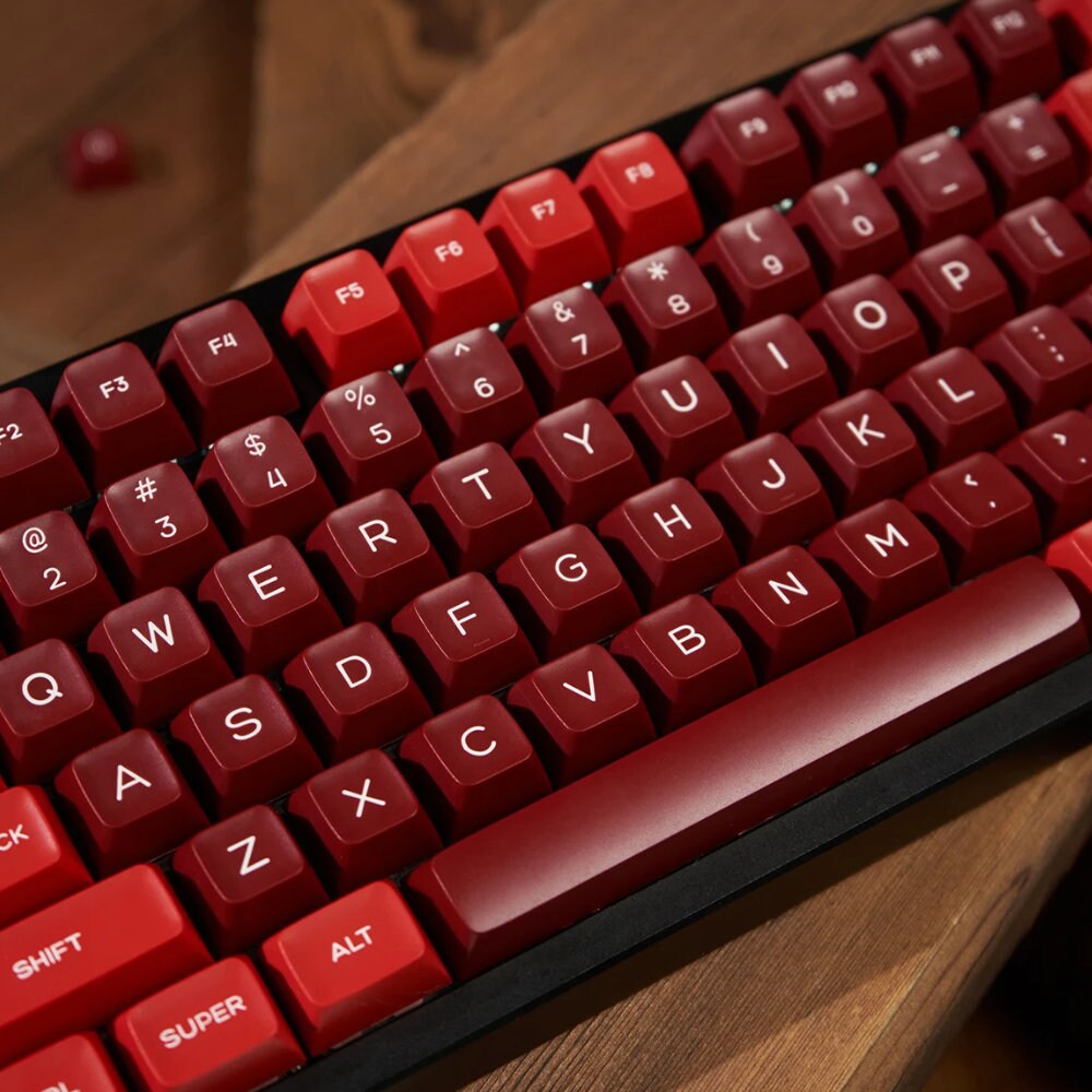 Red Keycaps, Artisan Keycaps, Custom Keycaps Backlit Set 160 PBT Keys ...