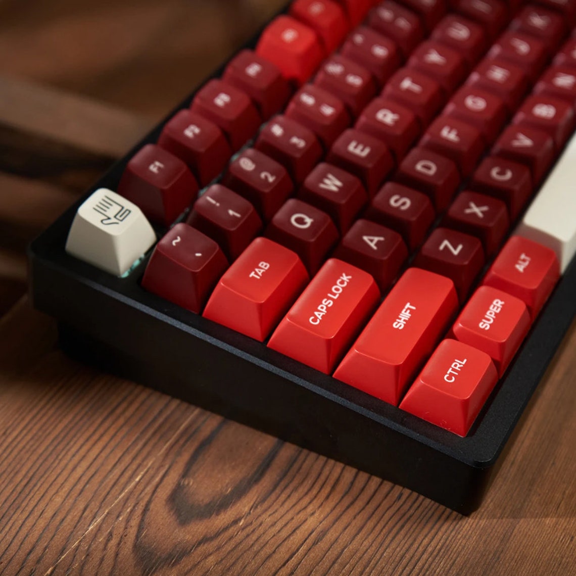 Red Keycaps, Artisan Keycaps, Custom Keycaps Backlit Set 160 PBT Keys ...