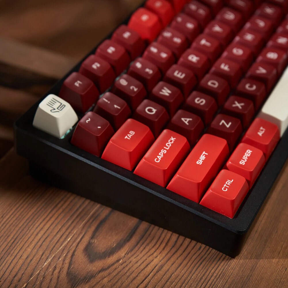 Red Keycaps, Artisan Keycaps, Custom Keycaps Backlit Set 160 PBT Keys ...