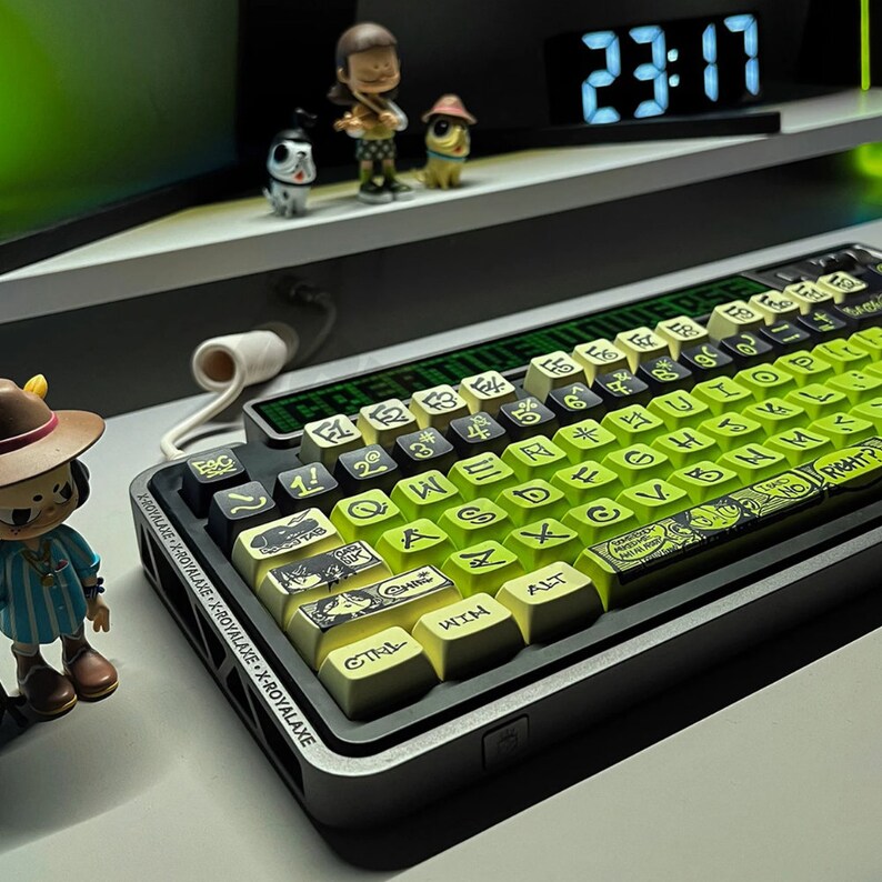 Ninego Anime Artisan Keycaps, Custom Keycaps Backlit Set 135 PBT Keys ...