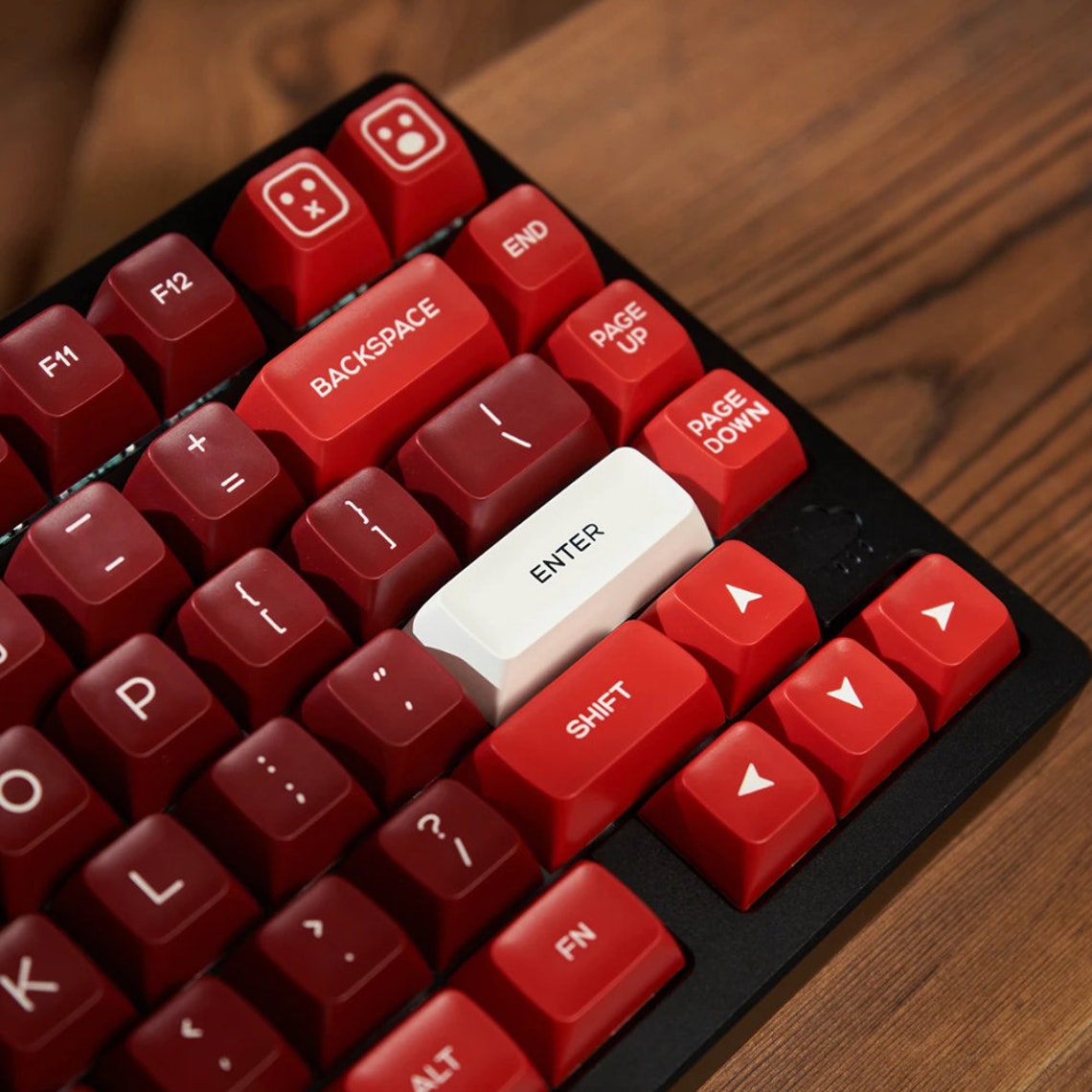 Red Keycaps, Artisan Keycaps, Custom Keycaps Backlit Set 160 PBT Keys ...