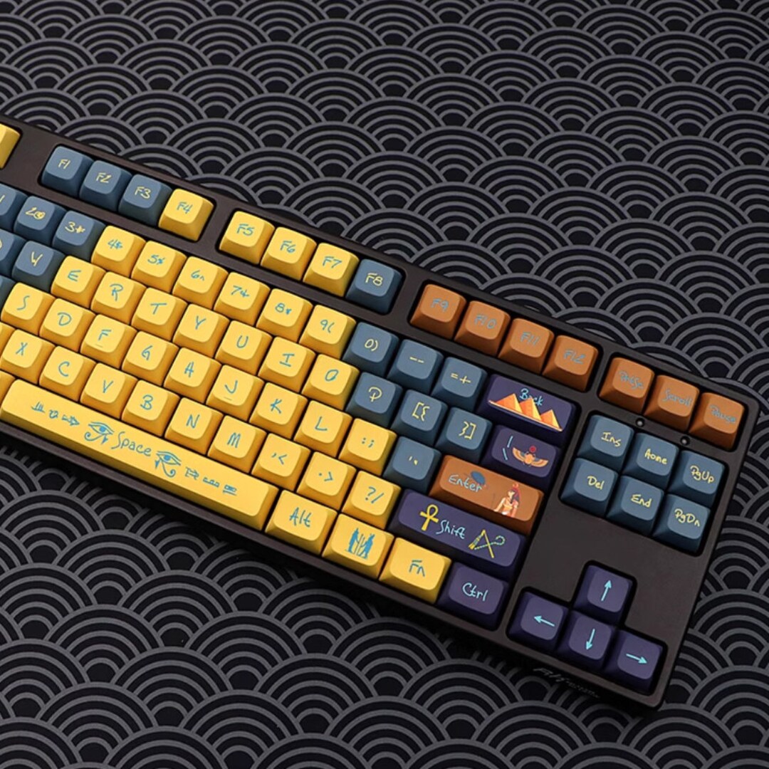 Egyptian Keycaps, Artisan Keycaps, Custom Keycaps Backlit Set 135 PBT ...