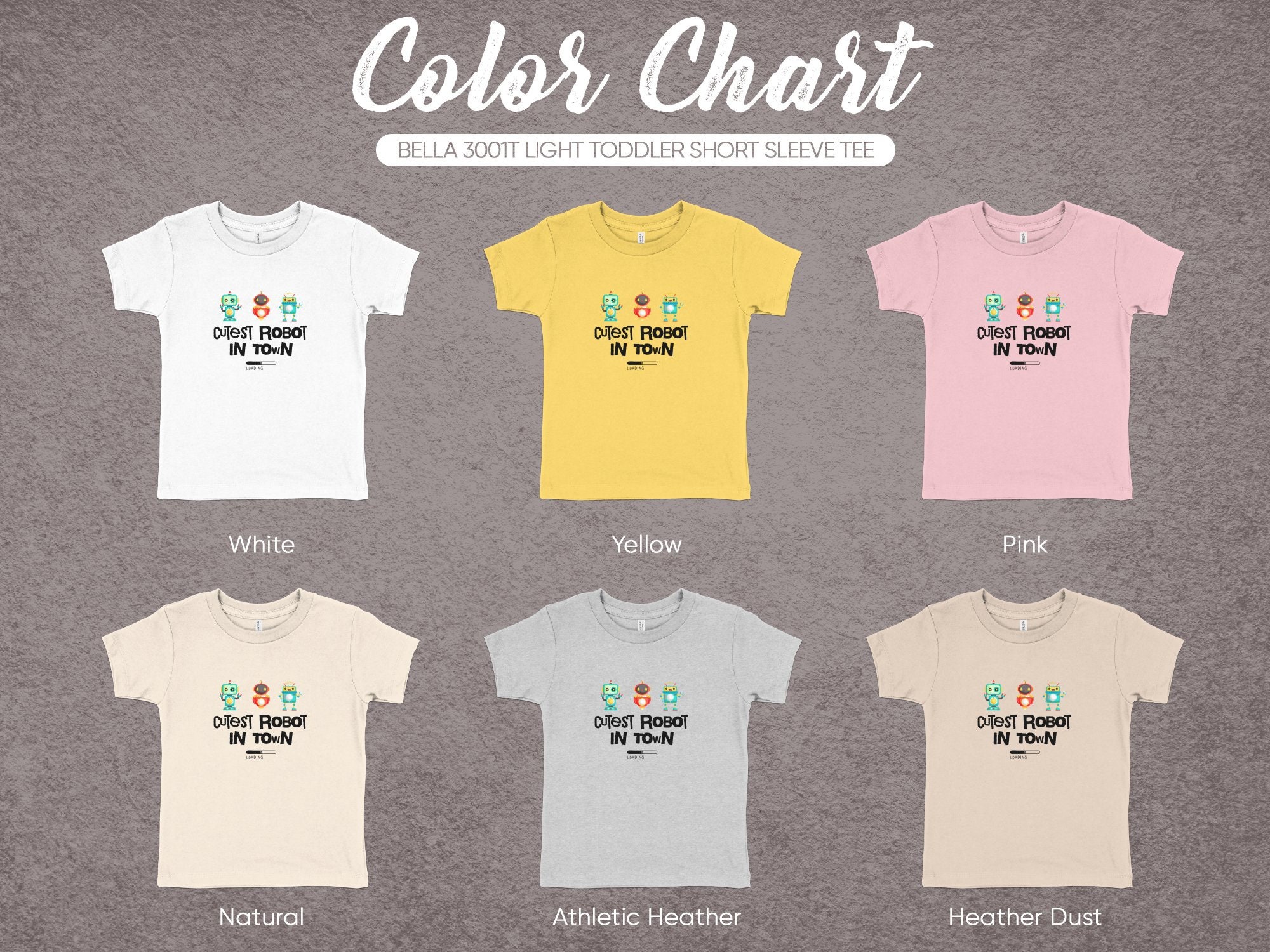 Kids Cute Robot T-shirt, Colorful Cartoon Robots Tee, Boys Girls Unisex ...