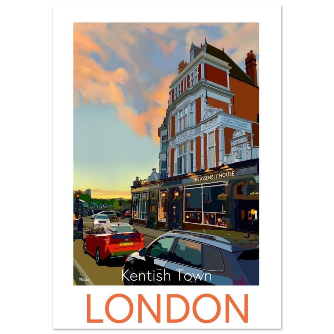 The Assembly House, Kentish Town a Poster Created From Original Artwork ...