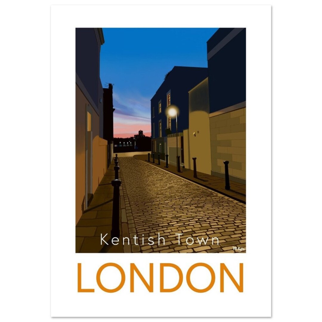 Kentish Town a Poster Created From Original Artwork - Etsy