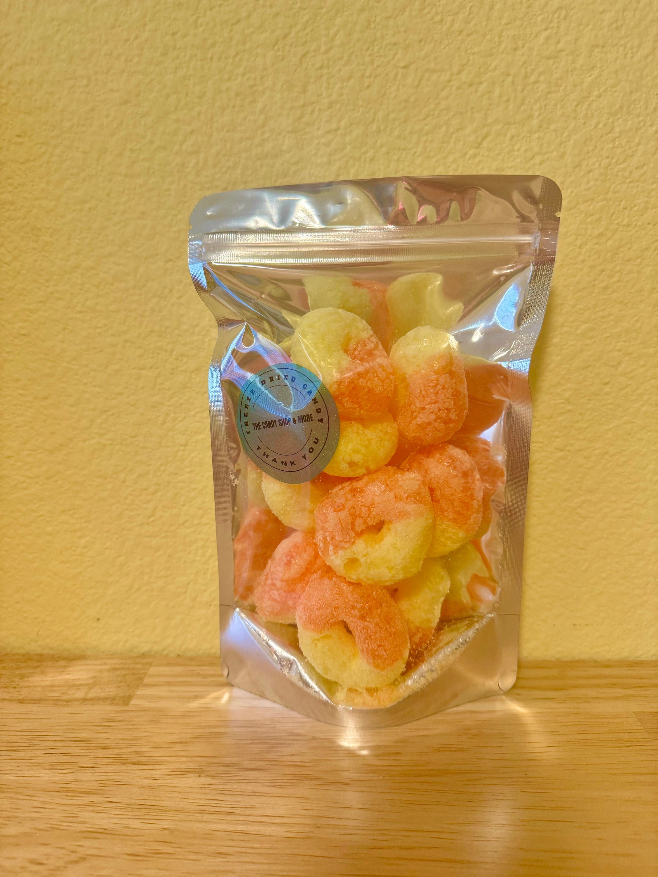 Freeze Dried Peach Puffs 2 Oz Bag & 4 Oz Large Bag Peach Puffs Freeze ...