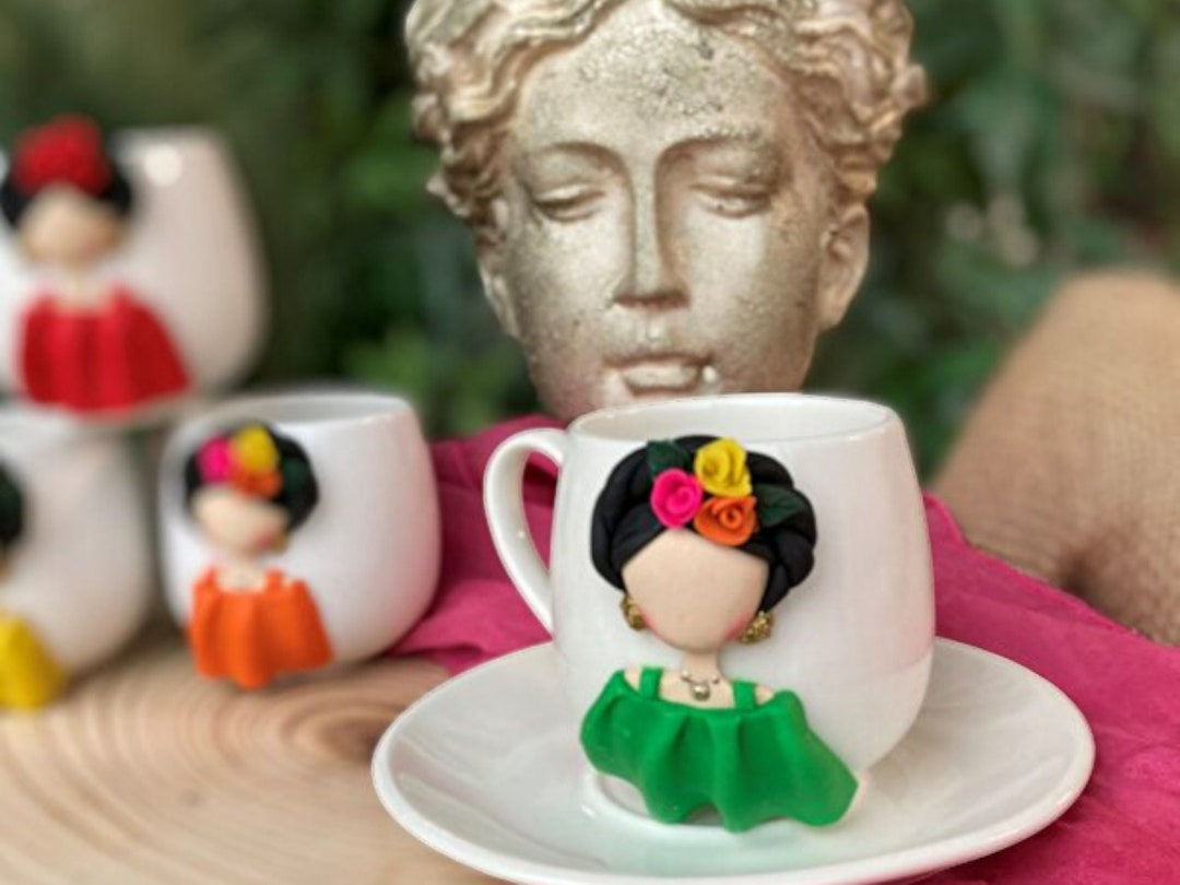 Frida Kahlo Inspired Ceramic Coffee Cup Handcrafted Elegance - Etsy