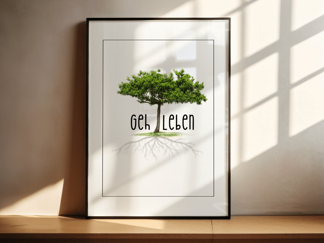 Go Live Poster, Motivational Wall Art, Tree Artwork, Stylish Wall Decor ...