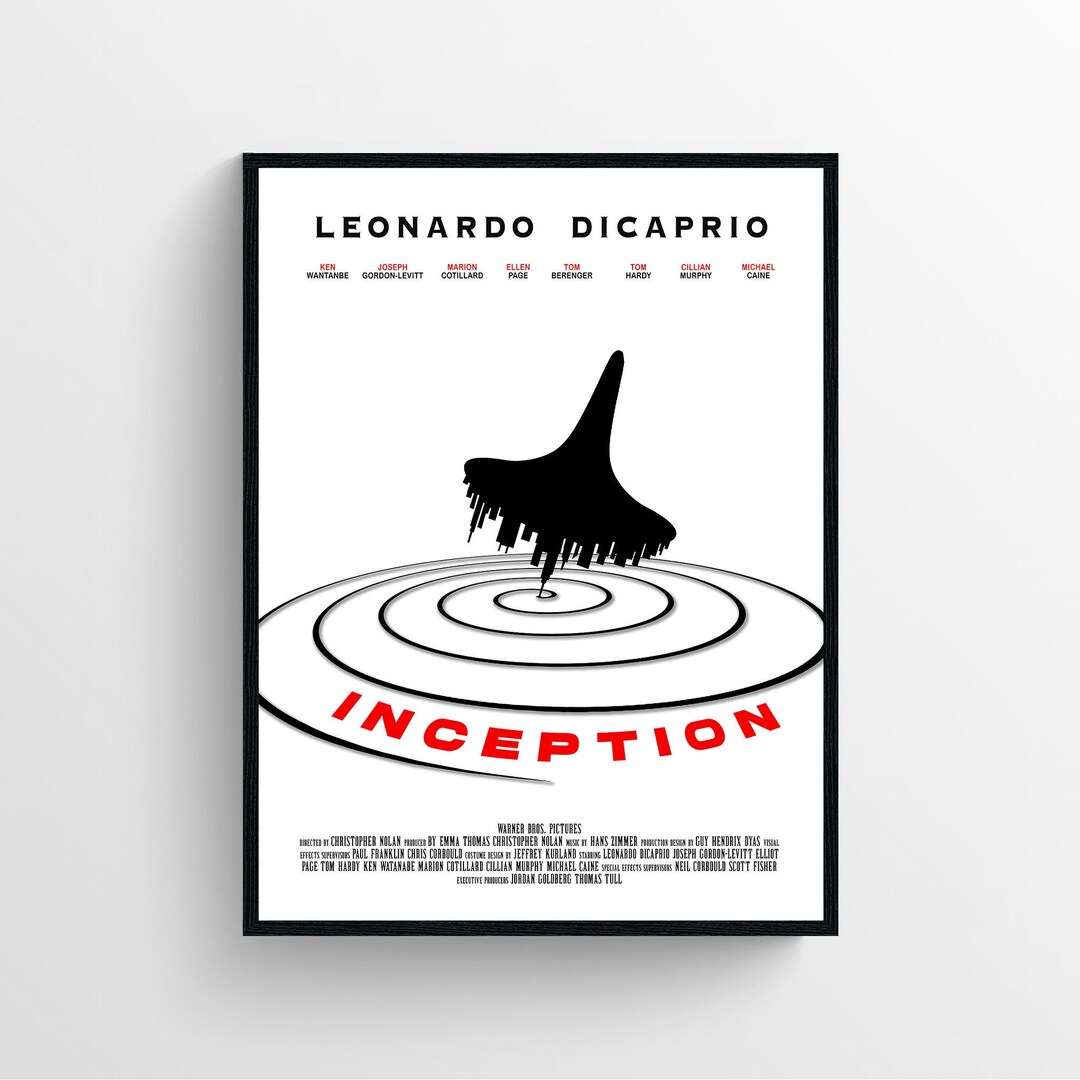 Inception Movie Poster Leonardo Dicaprio, Film Art Wall Decor, Scifi ...