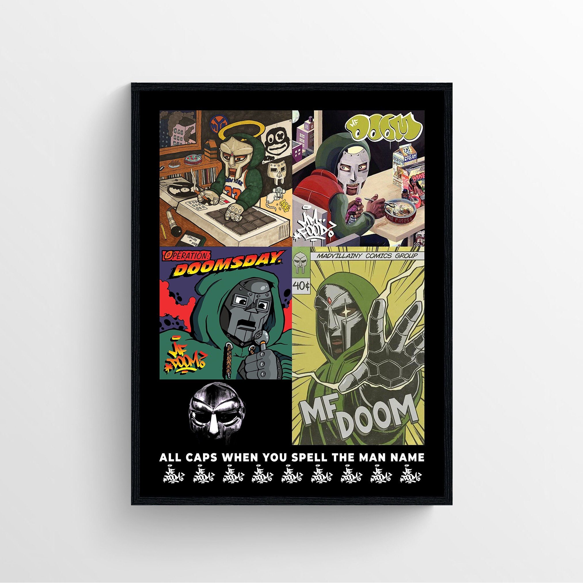 MF Doom Madvillainy Comic Book Album Cover Poster, Rap Hiphop Music ...
