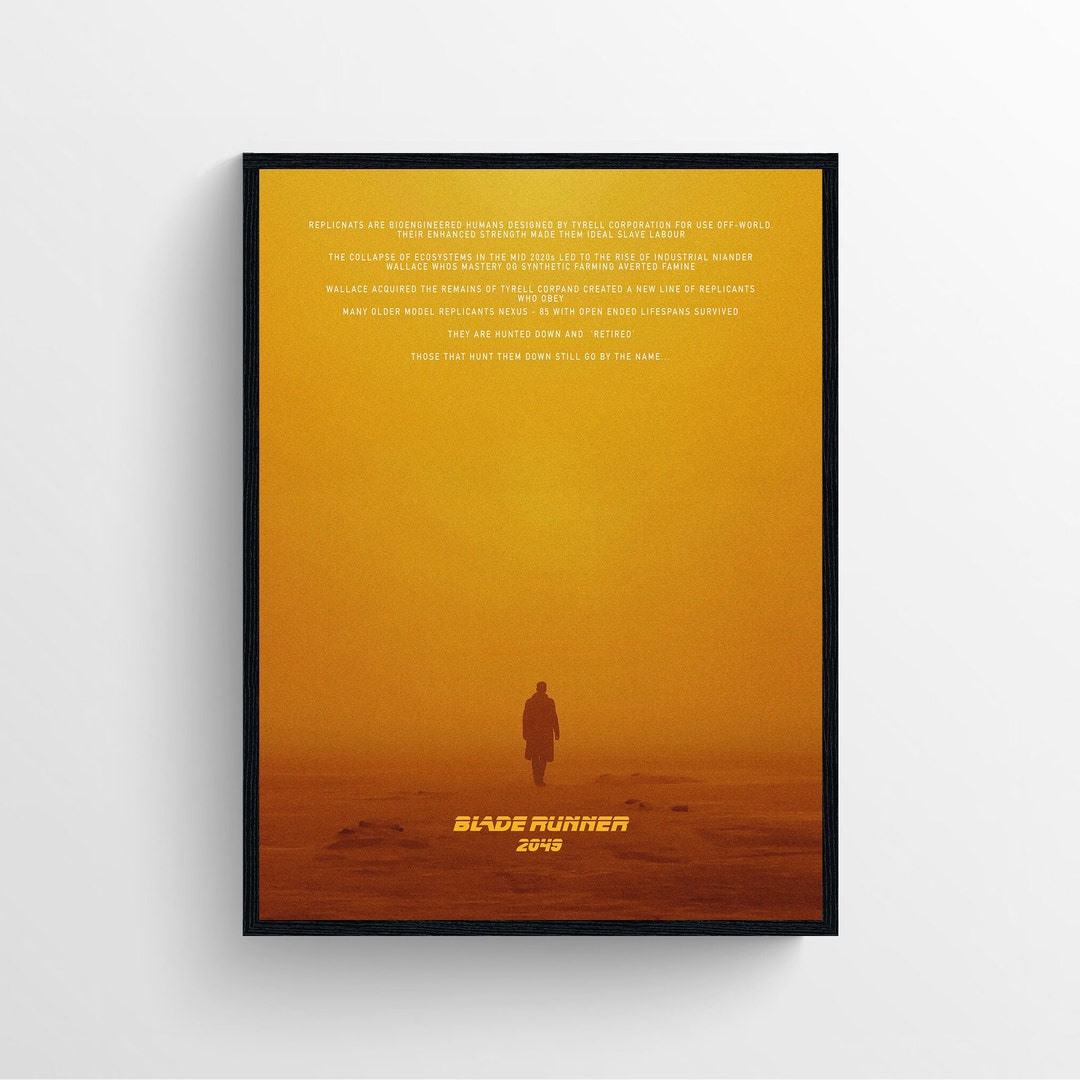 Blade Runner 2049 Sci-fi Movie Poster, Thriller Film Art Print, Action ...