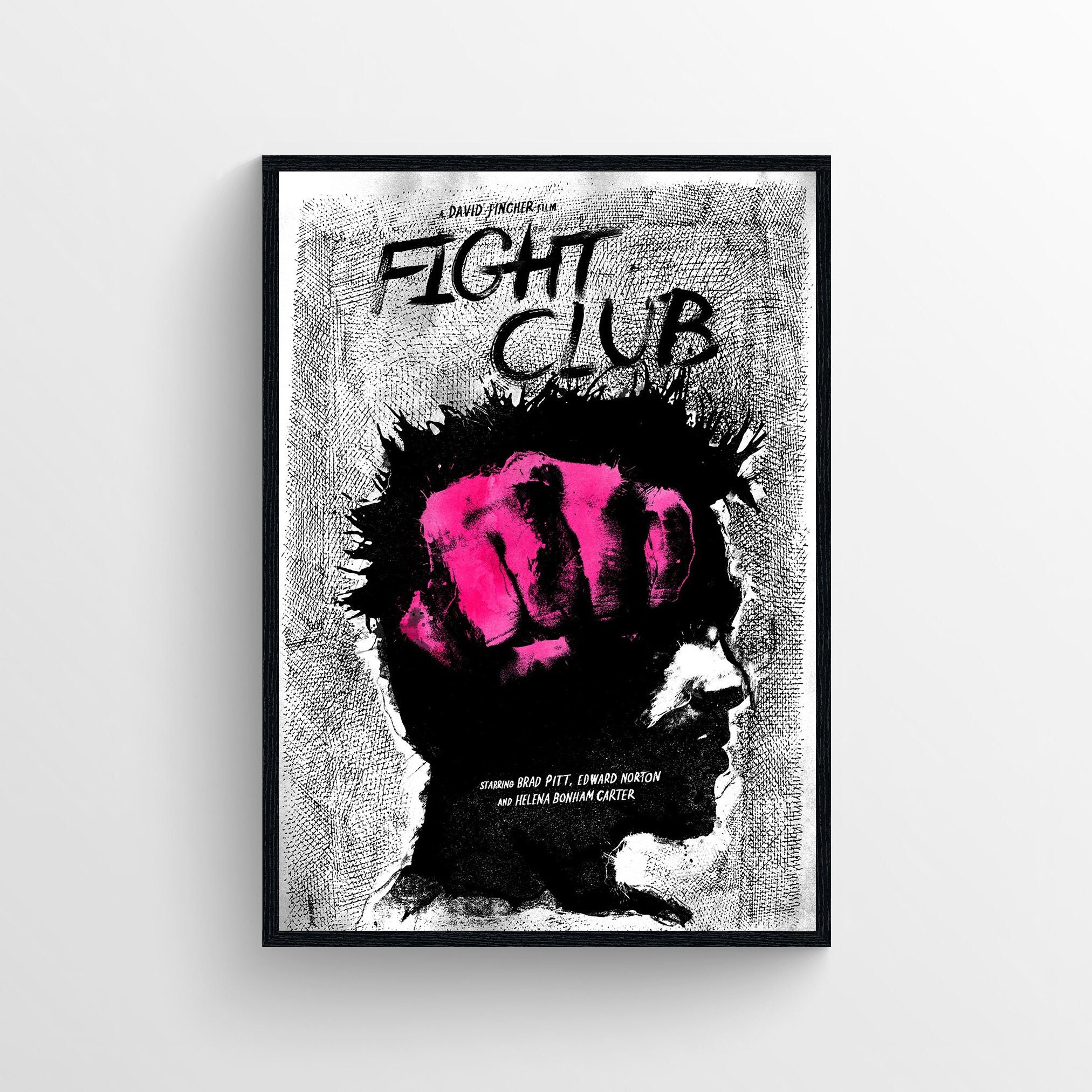 Fight Club Movie Film Poster, Classic Cult Film Decor, Vintage Movie ...