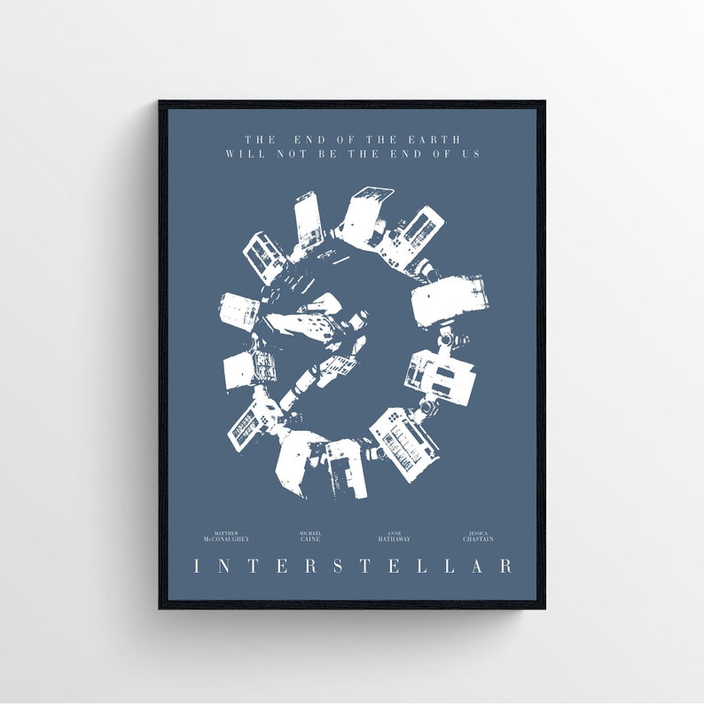 Interstellar Christopher Nolan Movie Space Film Poster, Gift for Movie ...