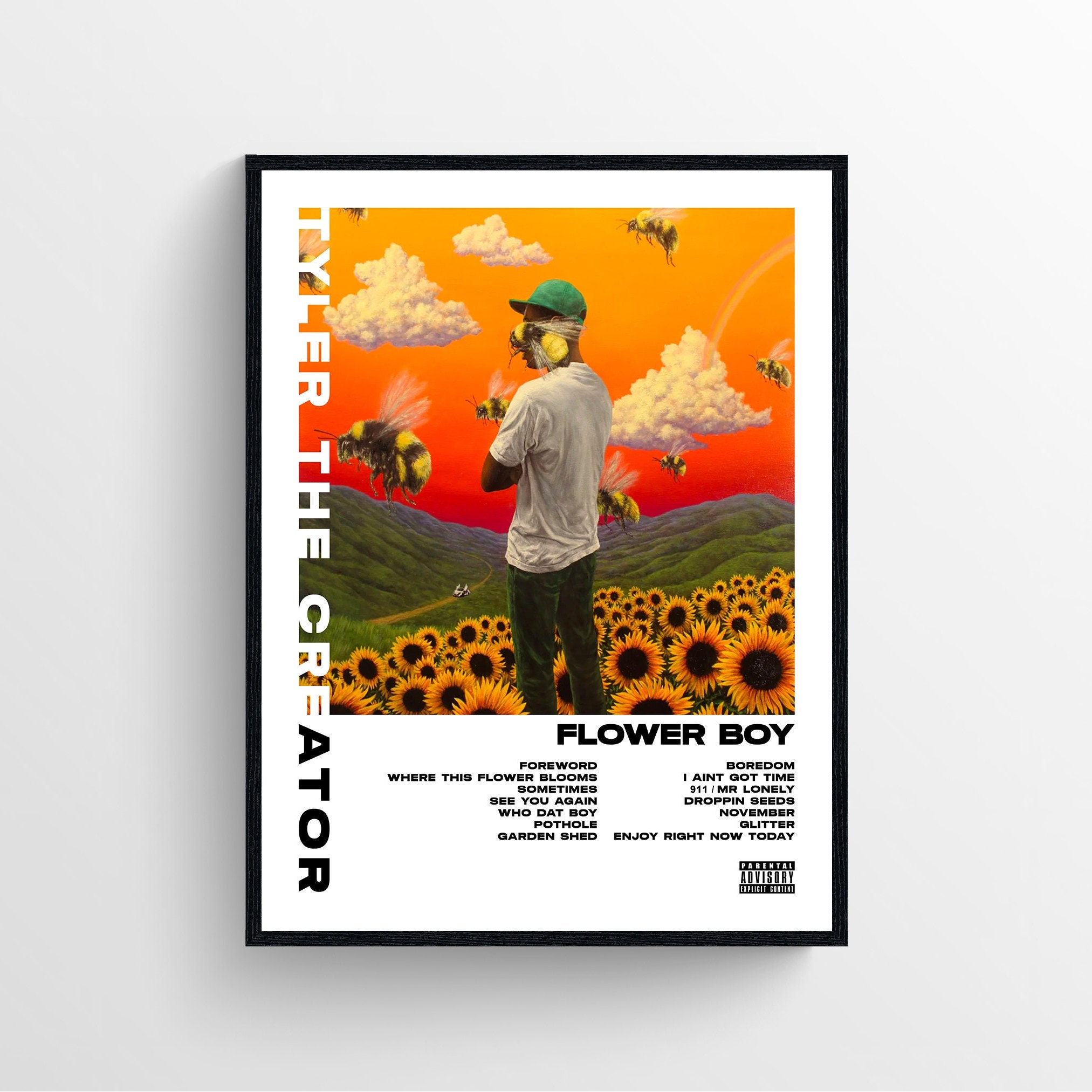Tyler the Creator Flower Boy Album Cover Poster, Music Lover Gift, Rap ...