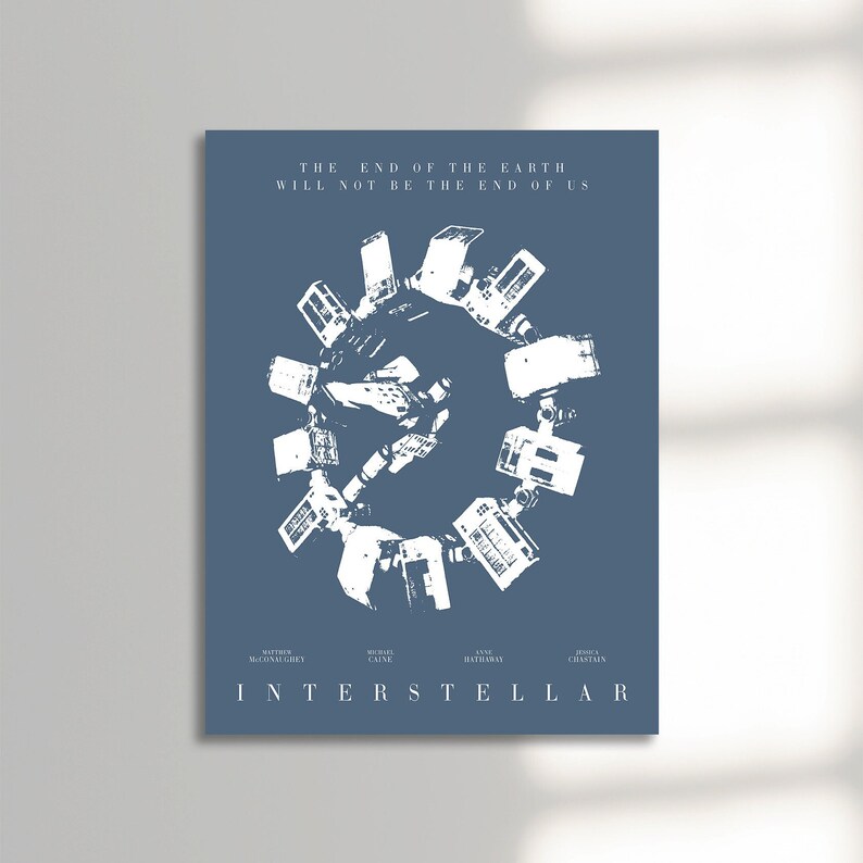 Interstellar Christopher Nolan Movie Space Film Poster, Gift for Movie ...