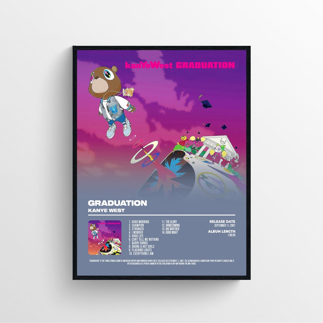 Kanye West Graduation Album Cover Poster, Music Poster, Rap Art Print ...