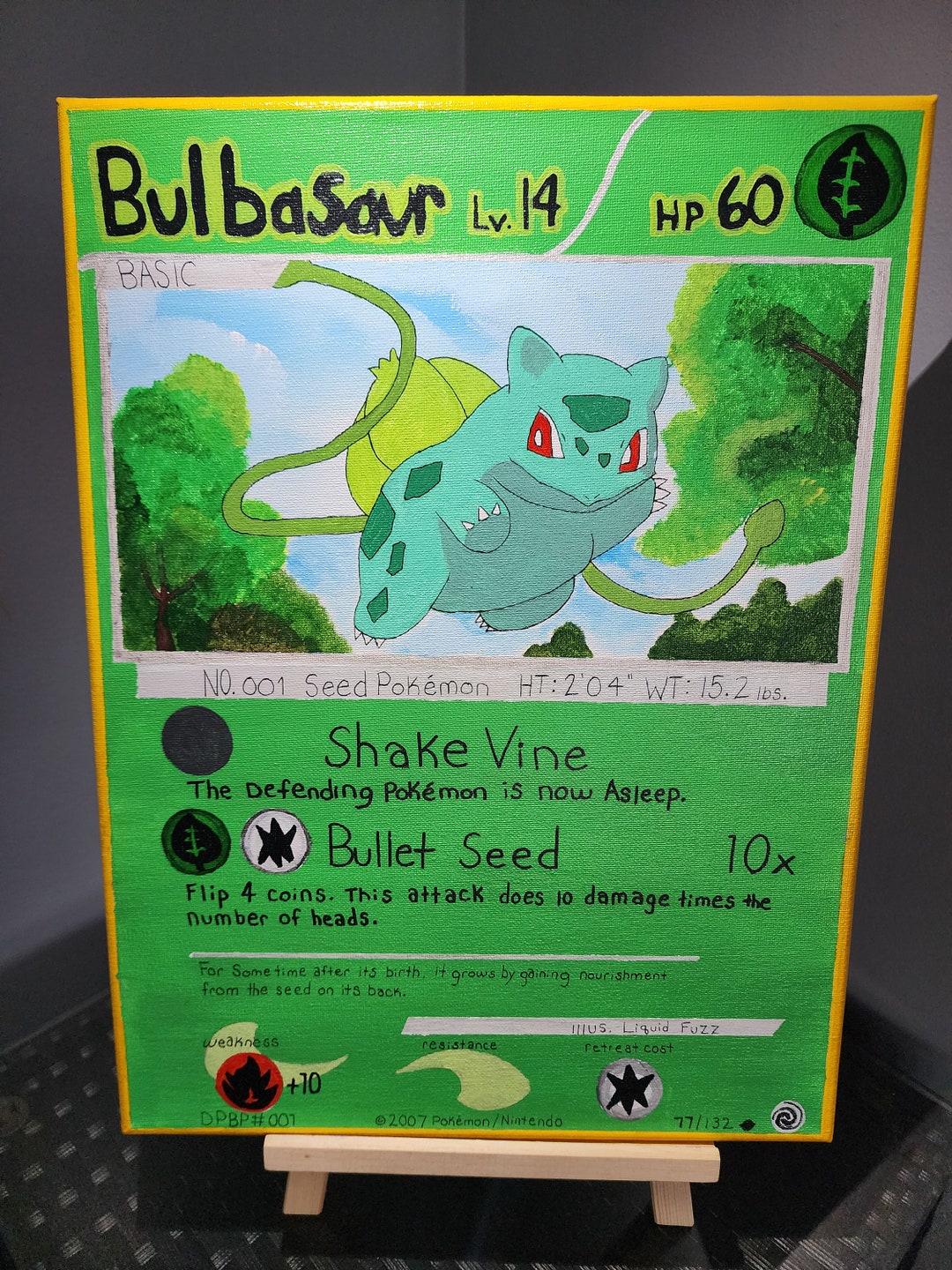 Bulbasaur Pokémon Card Painting - Etsy