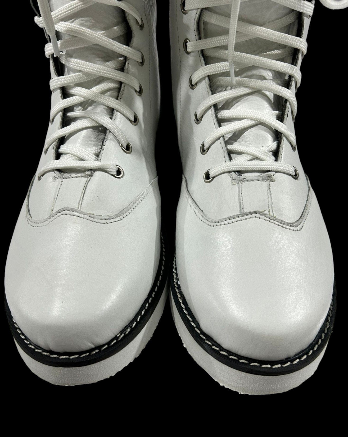Wrestling Boots, Long White Color Shoes, 100% Genuine Leather, Handmade ...