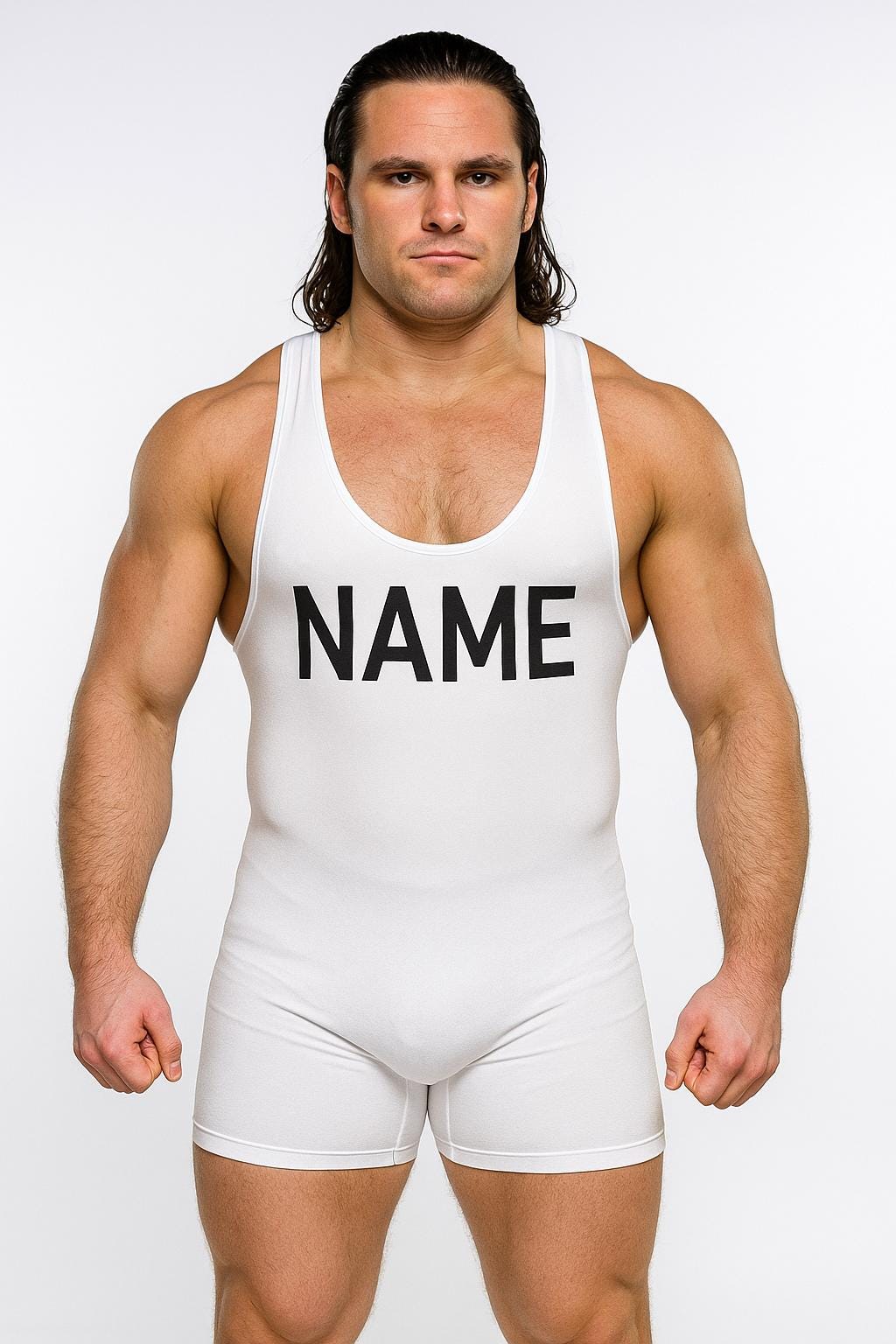Pro Wrestling White Singlets , Personalized Name, Logo & Colors - Etsy