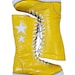 Pro Wrestling Boots, Handmade, 100% Original Leather, Yellow Color ...